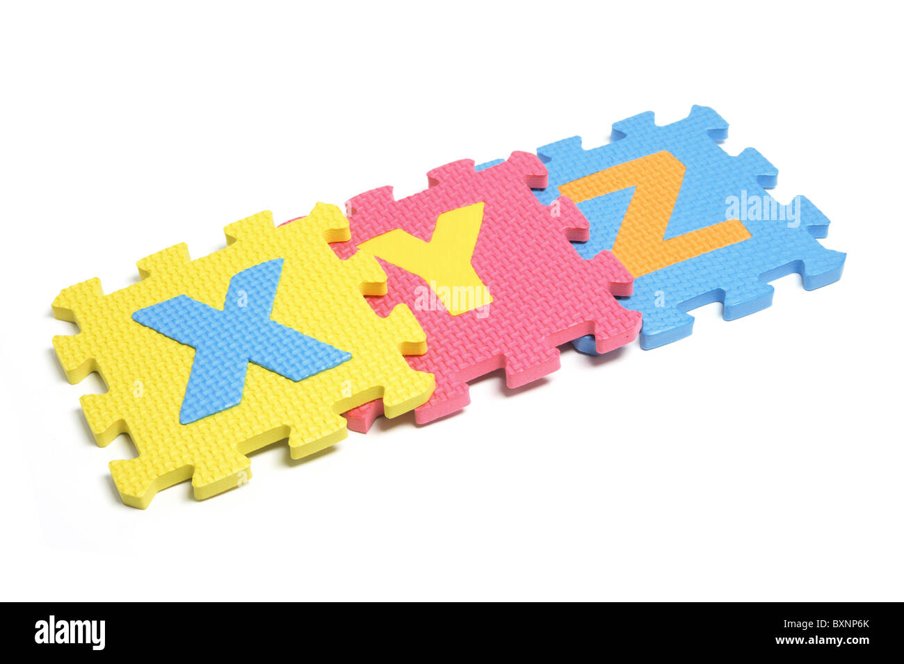 Alphabet Puzzle Pieces Stock Photo - Alamy