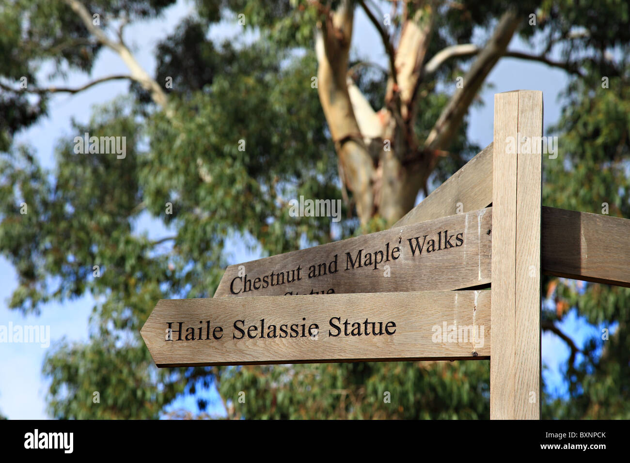 Cannizaro Park sign post Wimbledon Surrey England Stock Photo - Alamy