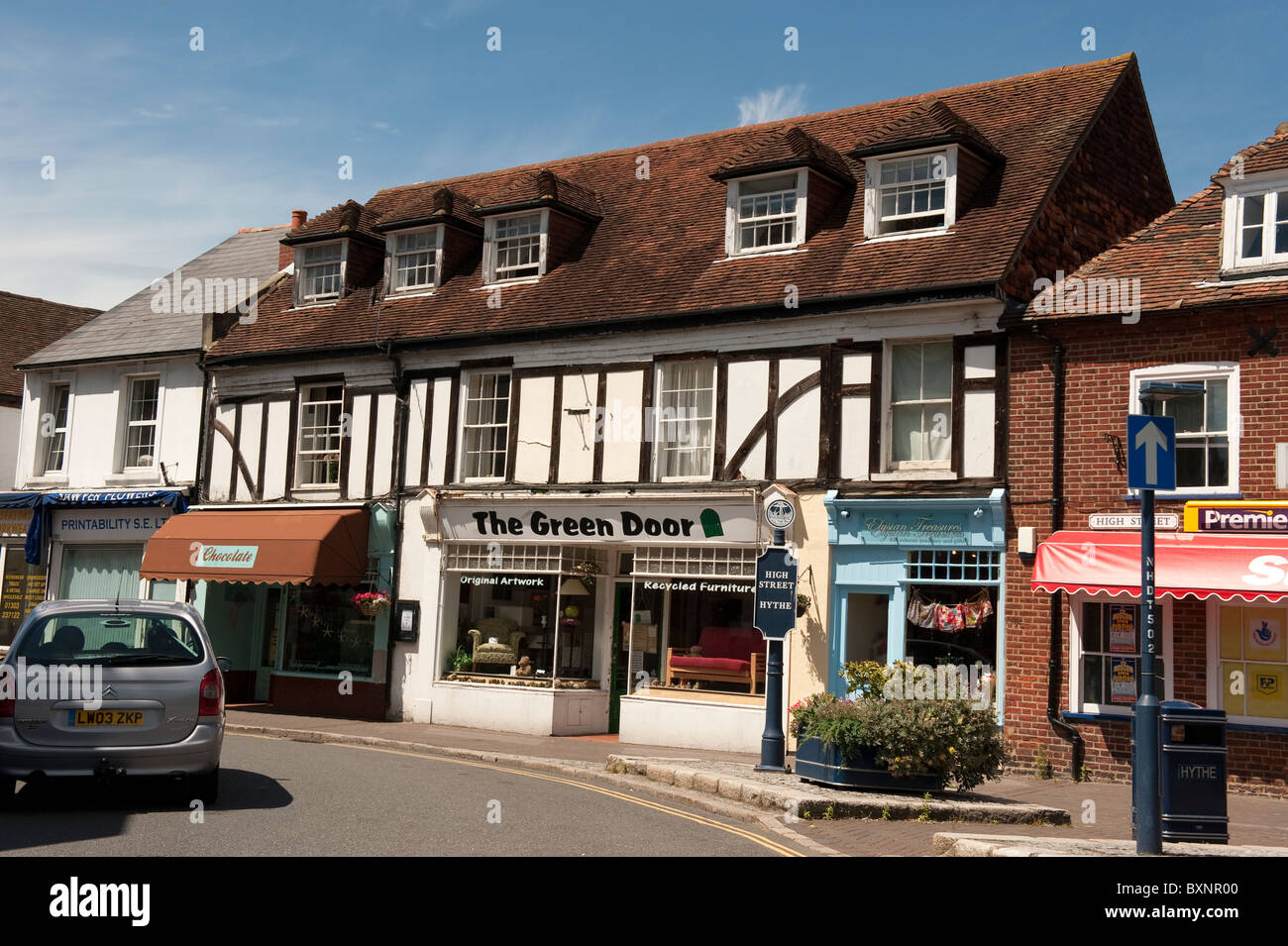 British Seaside Town Shops Hythe UK Stock Photo - Alamy