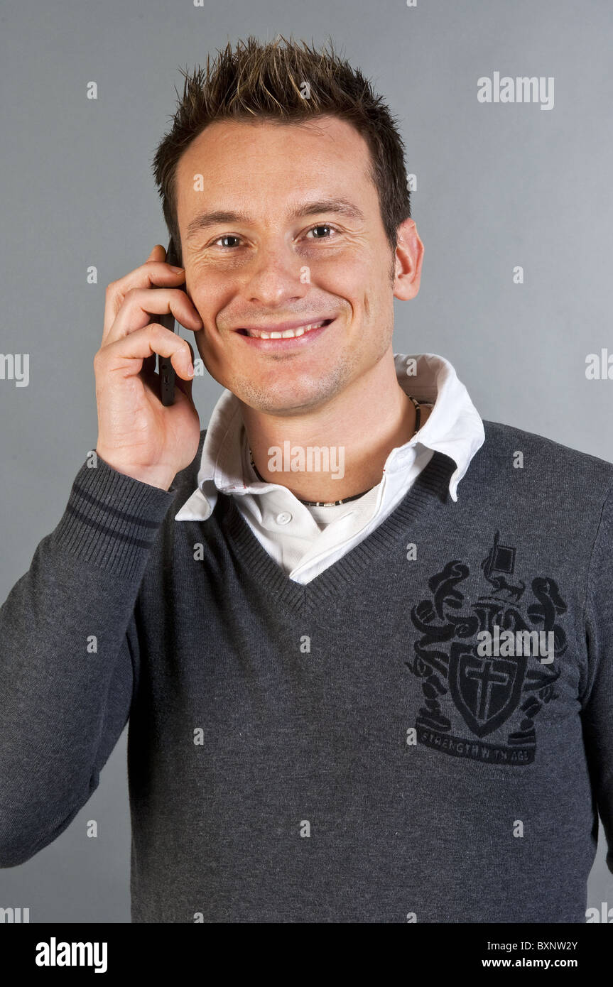 Man on the phone Stock Photo - Alamy