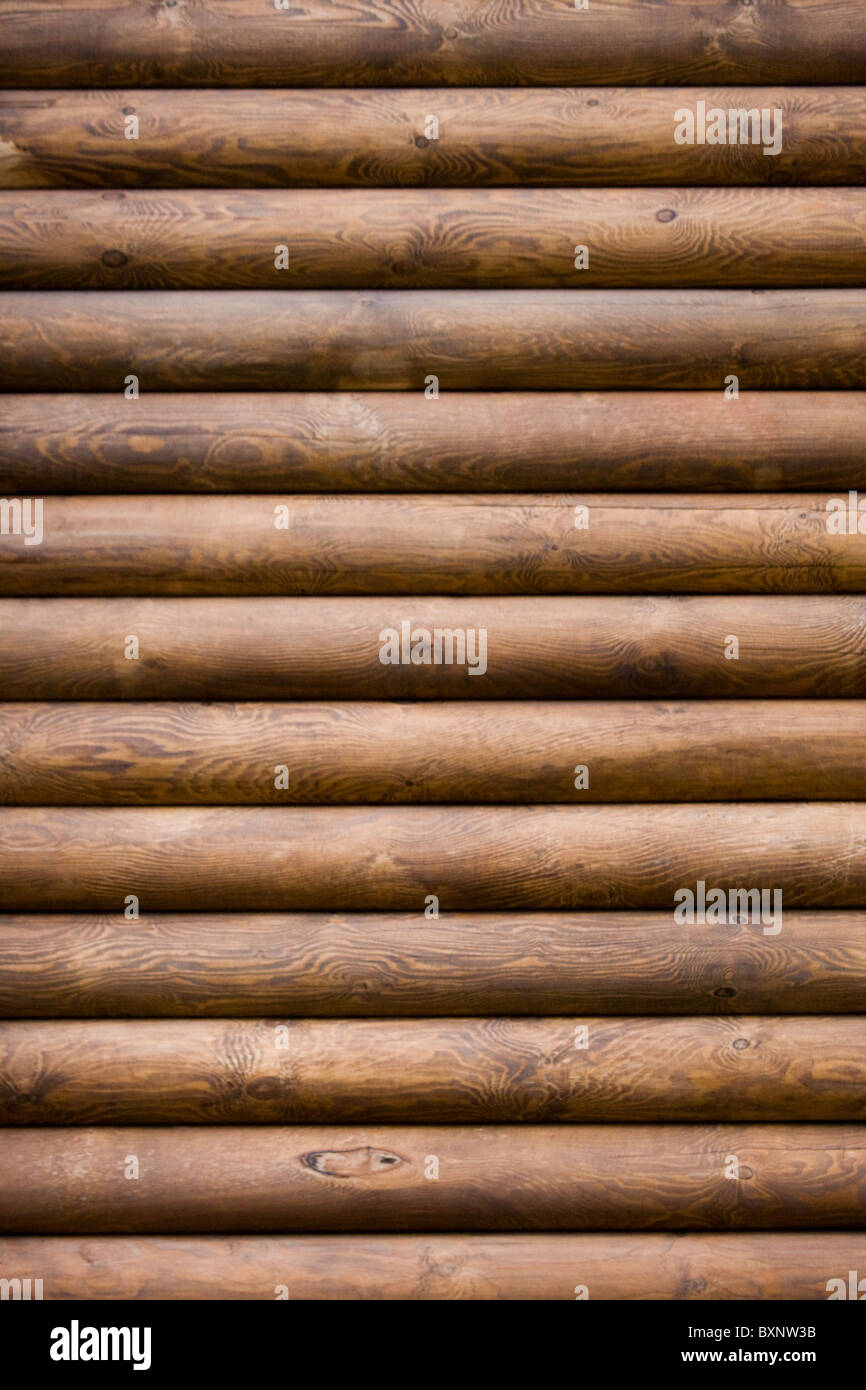 Background of wooden log layers in horizontal order Stock Photo - Alamy
