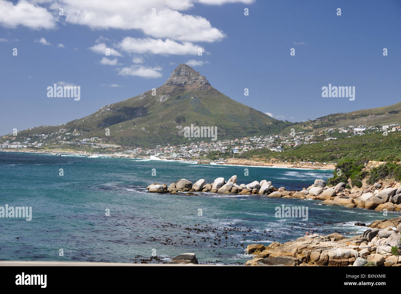 Beautiful scenery with a view to the sea in Western Cape, South Africa ...