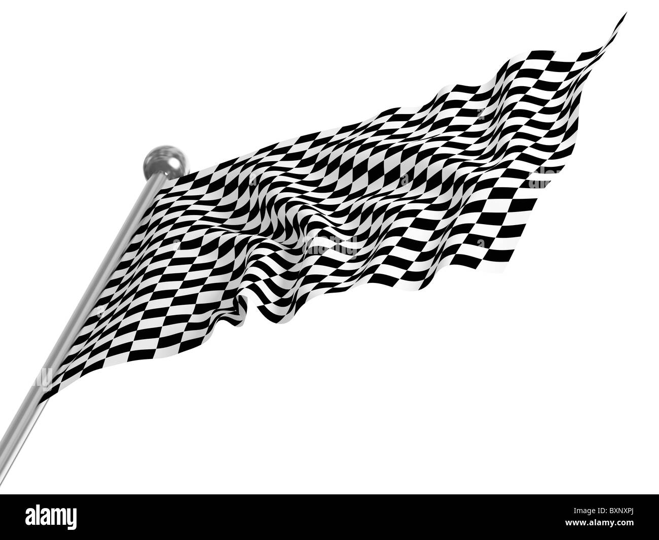 fine 3d image of classic checked start flag Stock Photo - Alamy