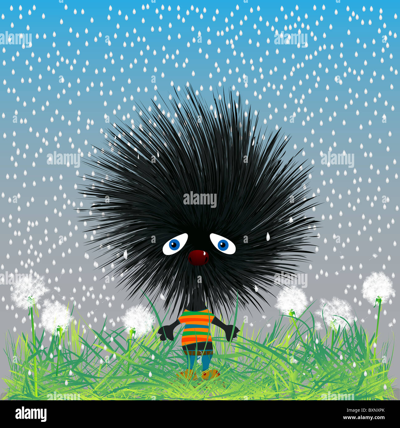 Rain sad comic hi-res stock photography and images - Alamy