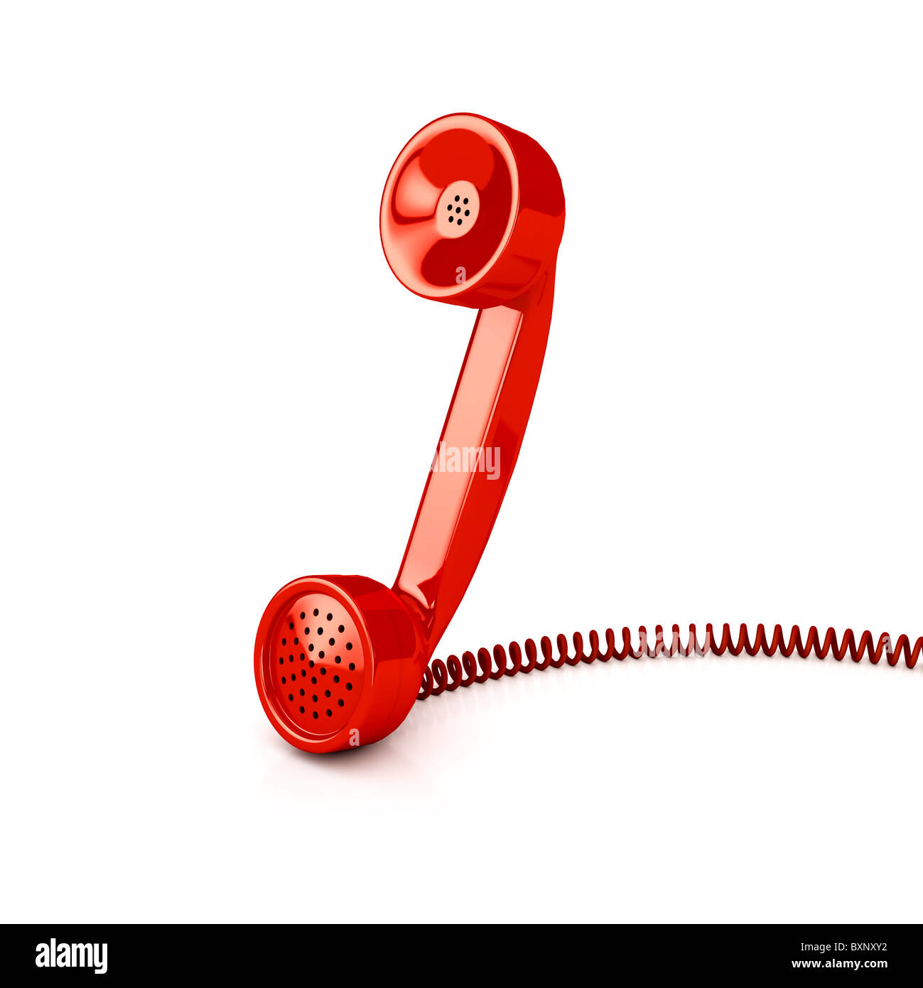 Red telephone receiver and cable hi-res stock photography and images ...