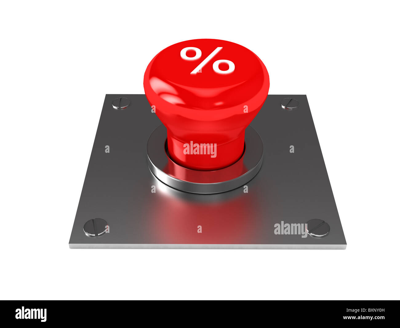 3d render push button symbol Cut Out Stock Images & Pictures - Alamy