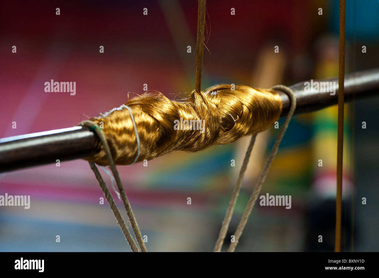Silk with gold thread hi-res stock photography and images - Alamy