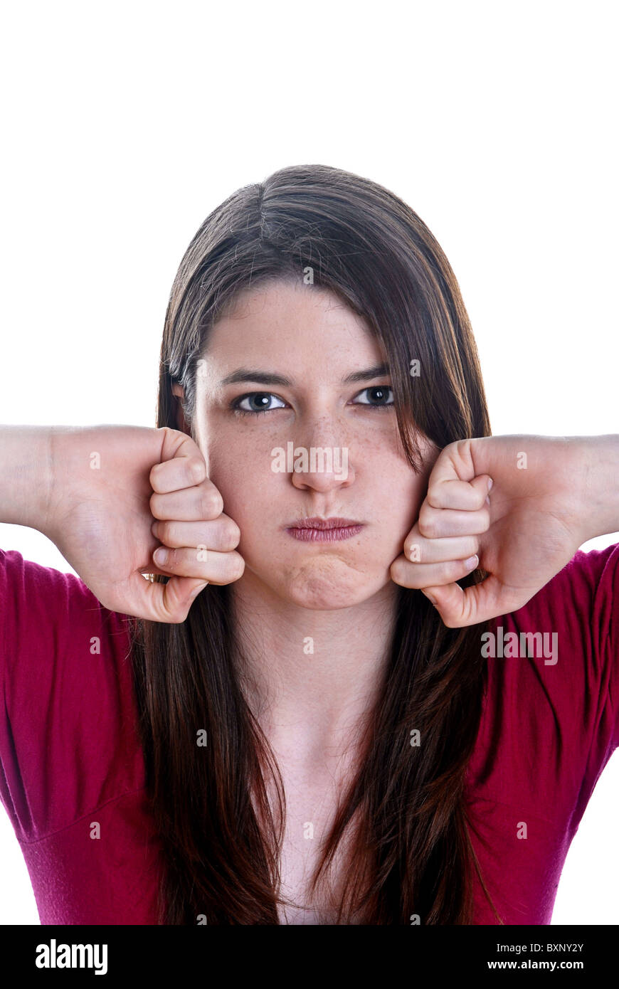 Pensive young woman Stock Photo - Alamy Pensive young woman Stock Photo - Alamy