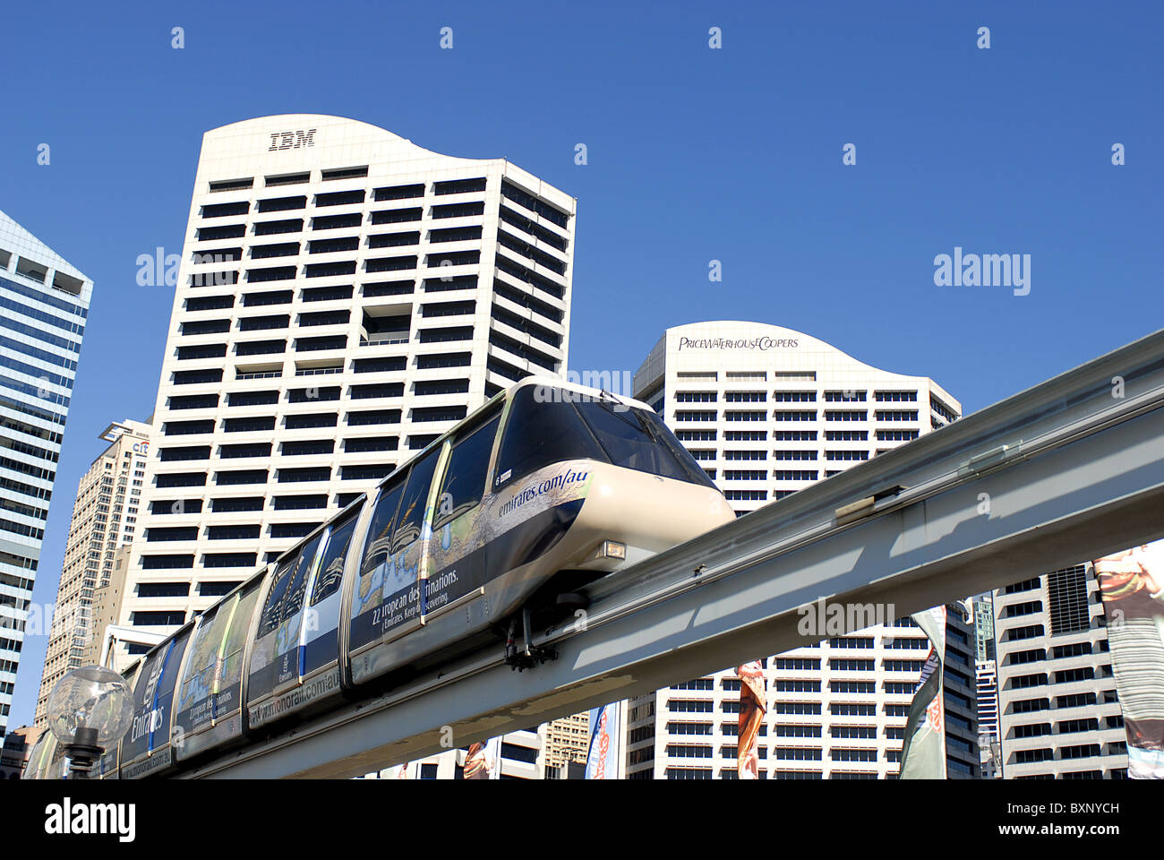 Sydney monorail darling harbour hi-res stock photography and images - Alamy