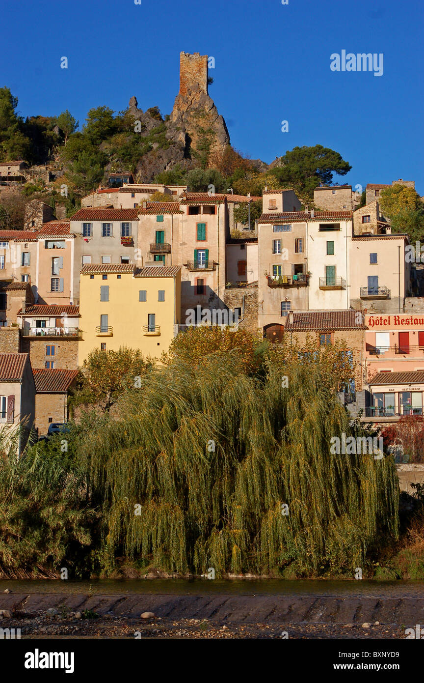 River Orb ,Roquebrun, France Stock Photo - Alamy