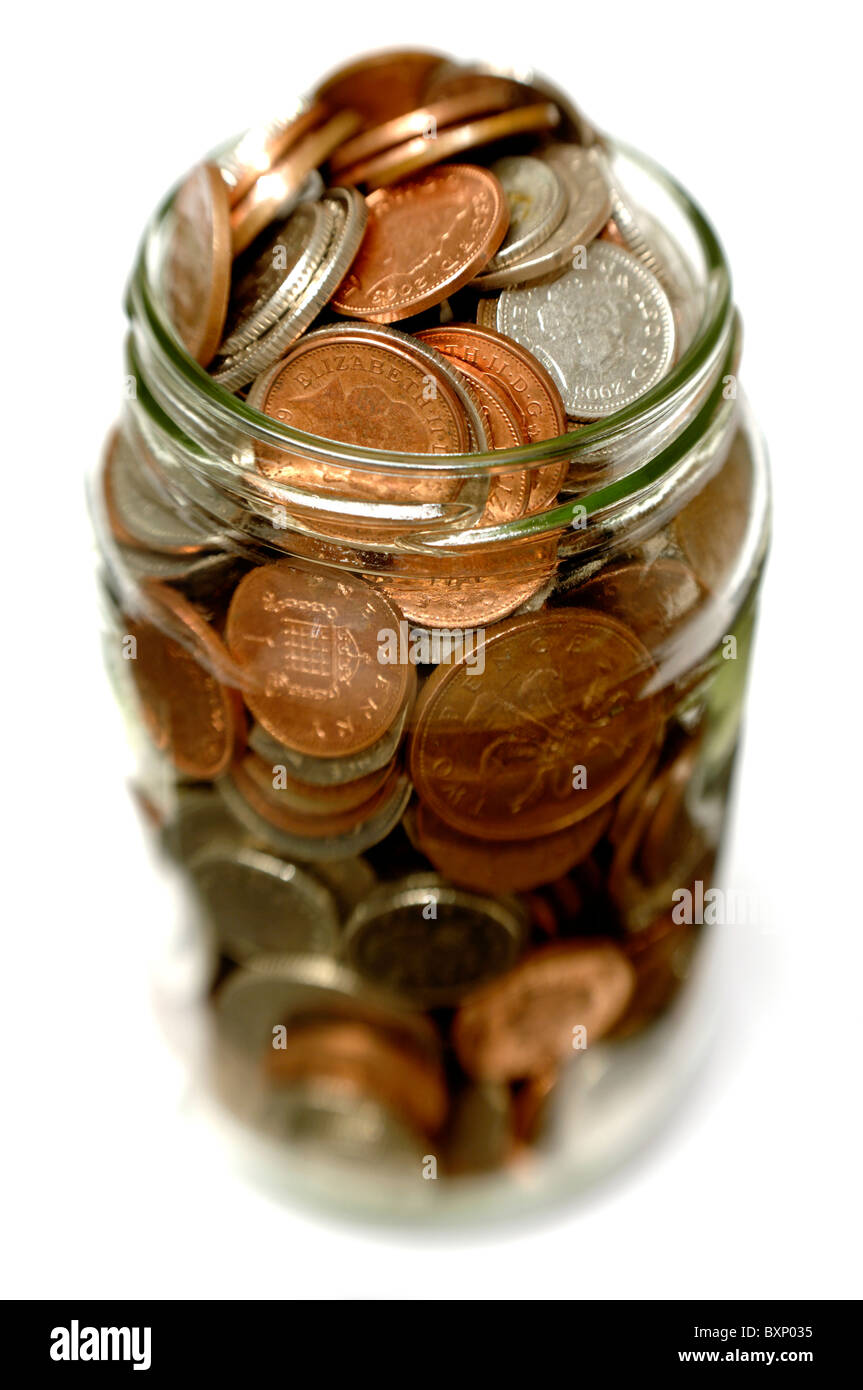 Jar of money Stock Photo - Alamy