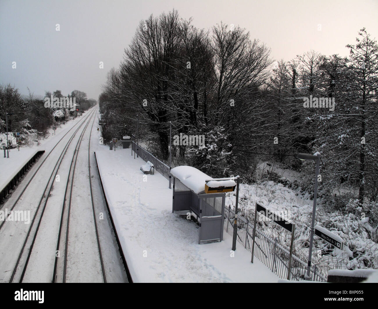 Snowy station hi-res stock photography and images - Alamy