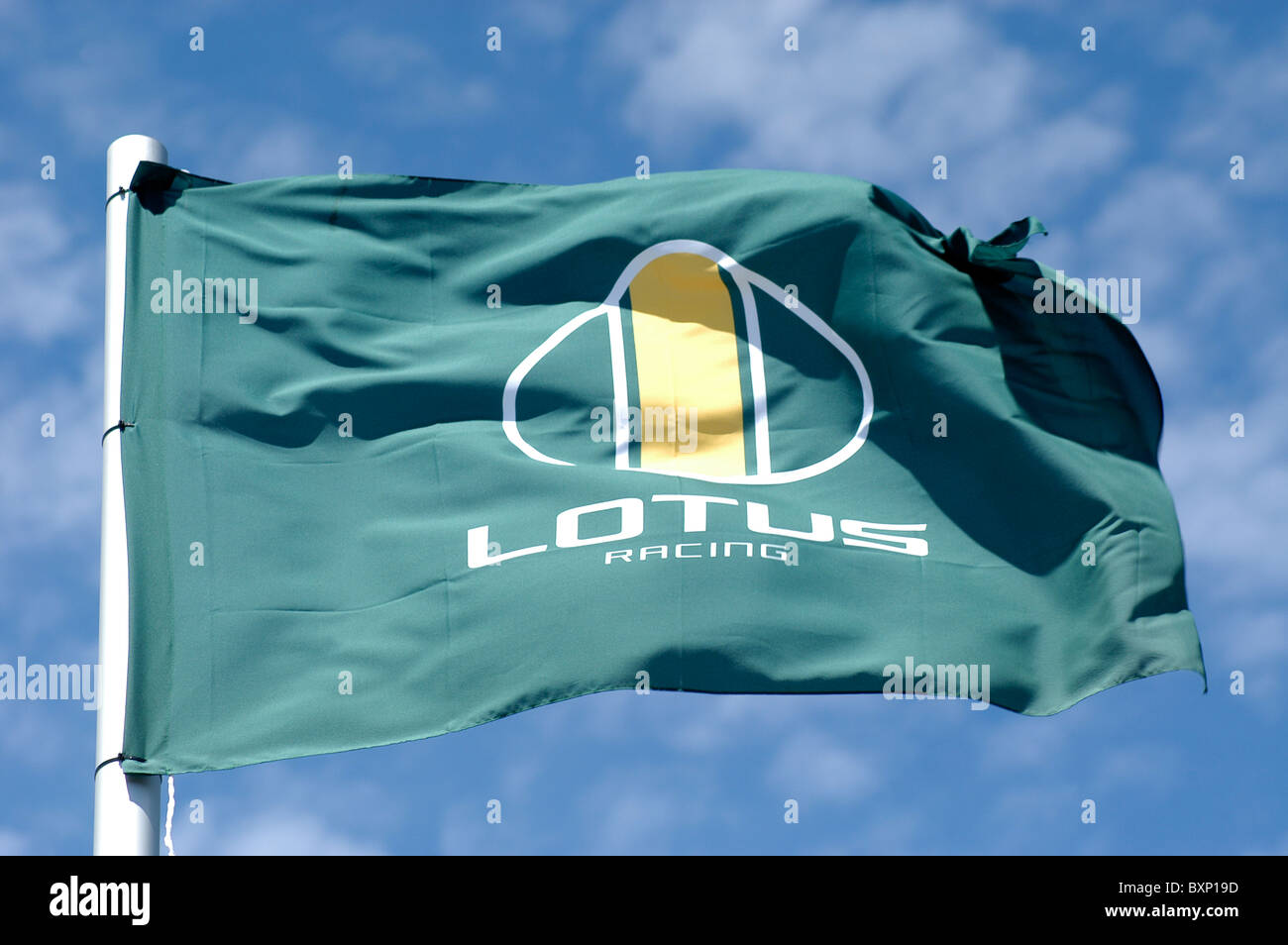 Lotus Racing Flag Stock Photo - Alamy