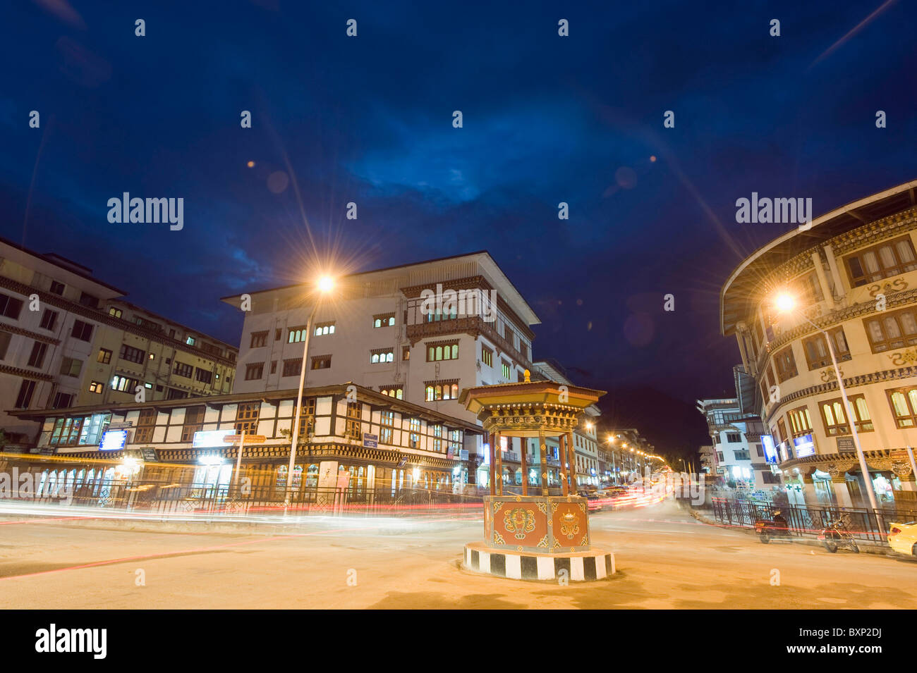 traffic circle, Thimphu capital city, Bhutan, Asia Stock Photo - Alamy