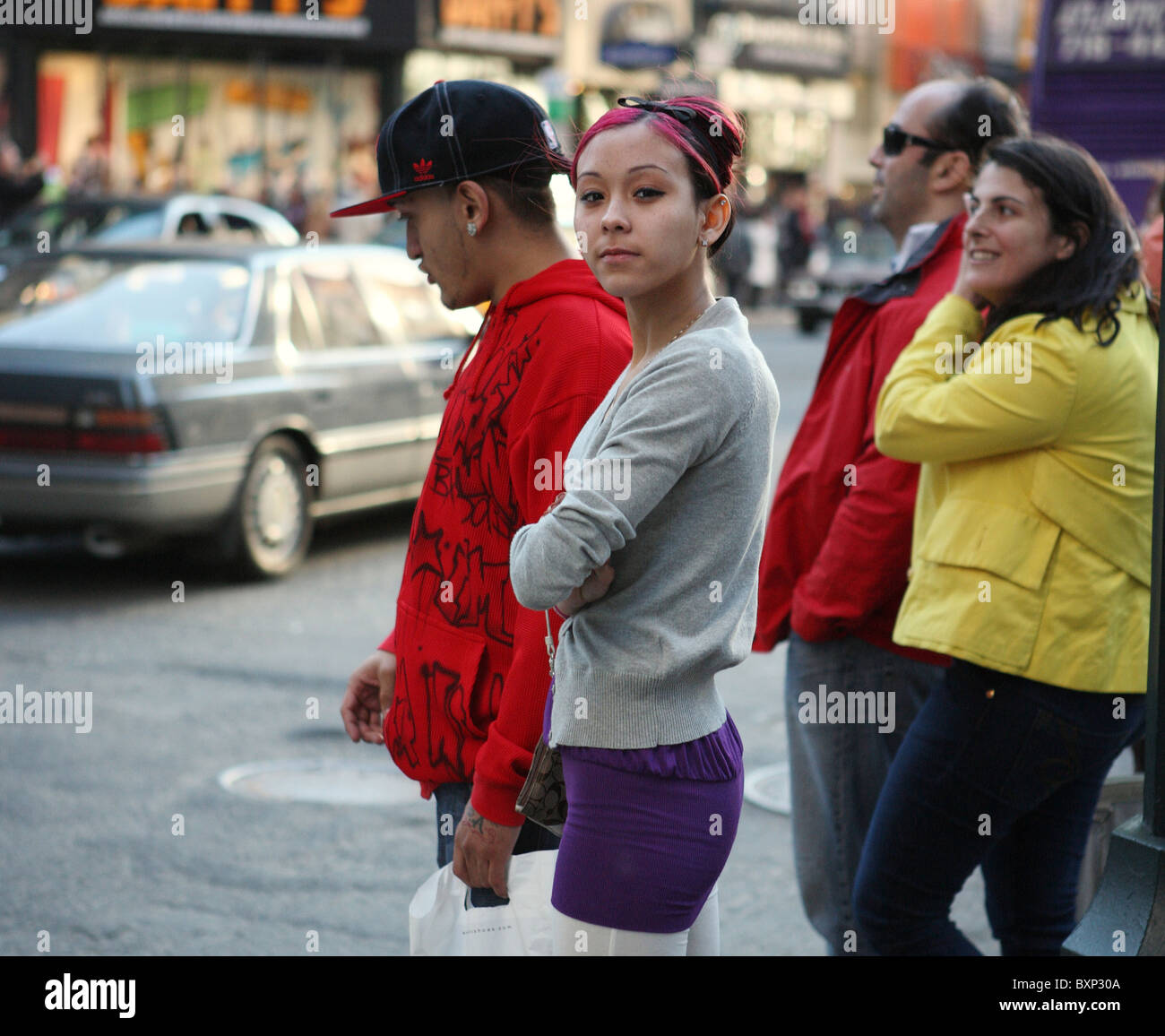 People cars wait cross hi-res stock photography and images - Alamy