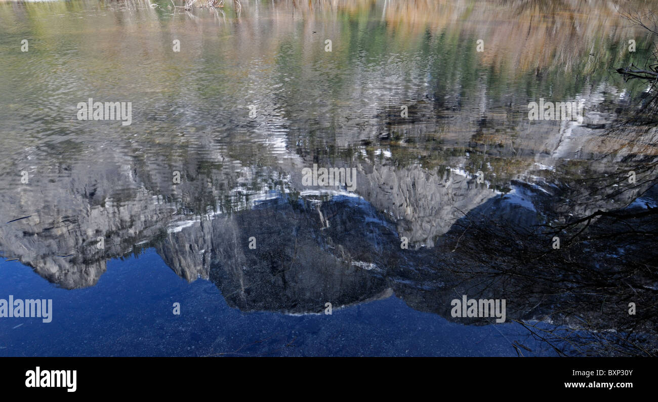 Half dome granite crest rock formation Yosemite valley national park ...