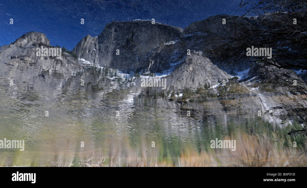 Half dome granite crest rock formation Yosemite valley national park ...