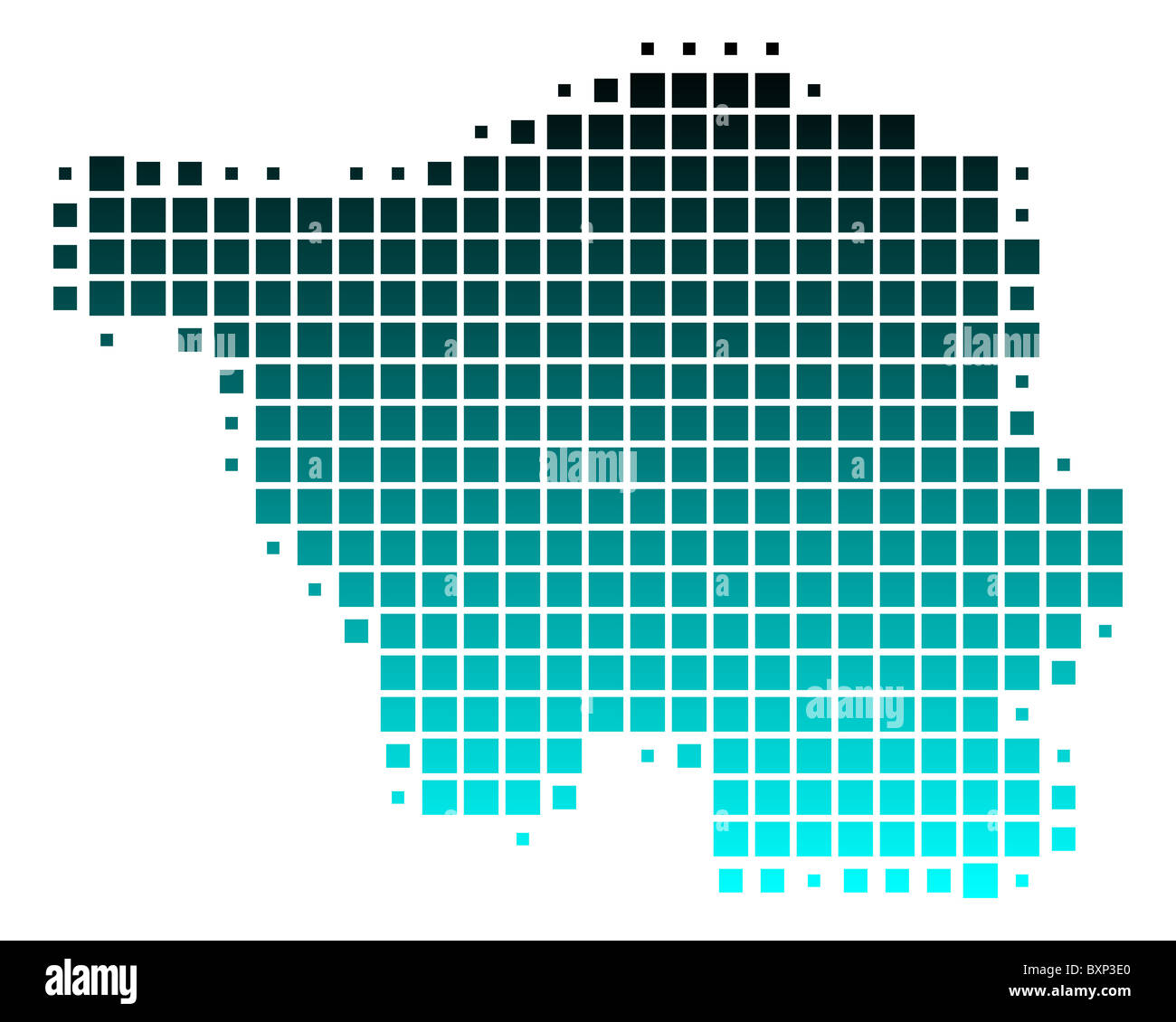 Map of Saarland Stock Photo - Alamy