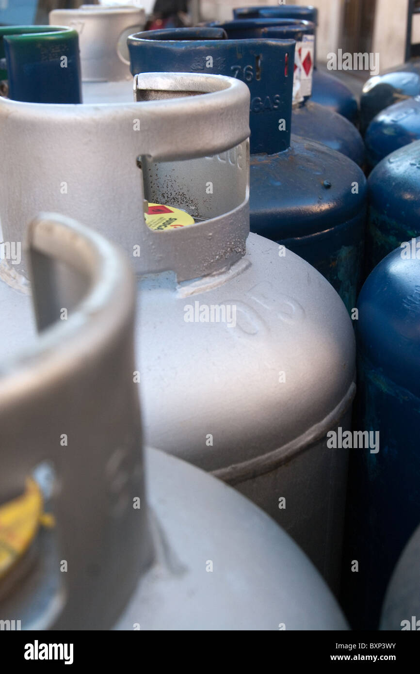 Old gas cylinders hi-res stock photography and images - Alamy