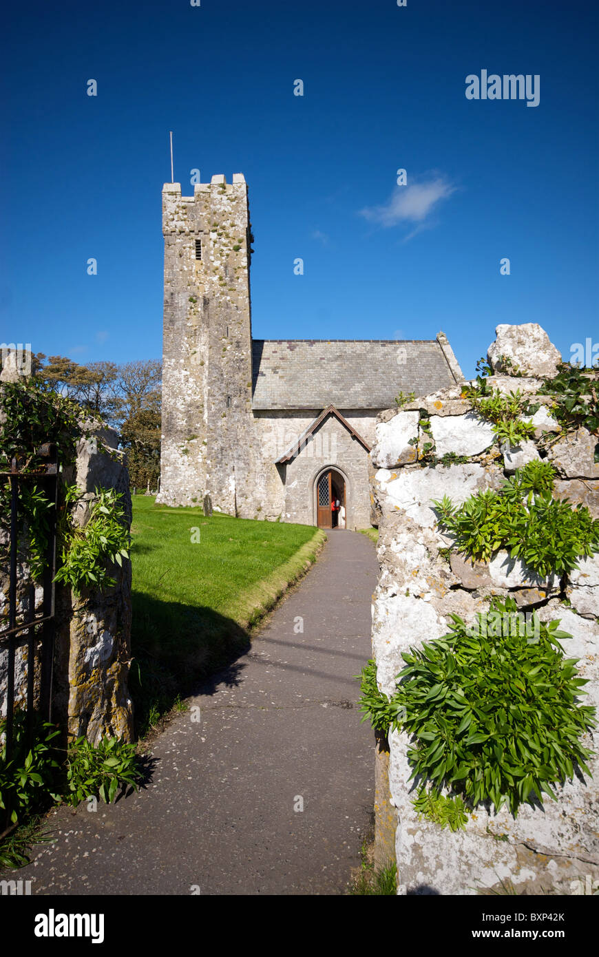 Bosherton Parish Church Pembrokeshire Wales UK Stock Photo - Alamy