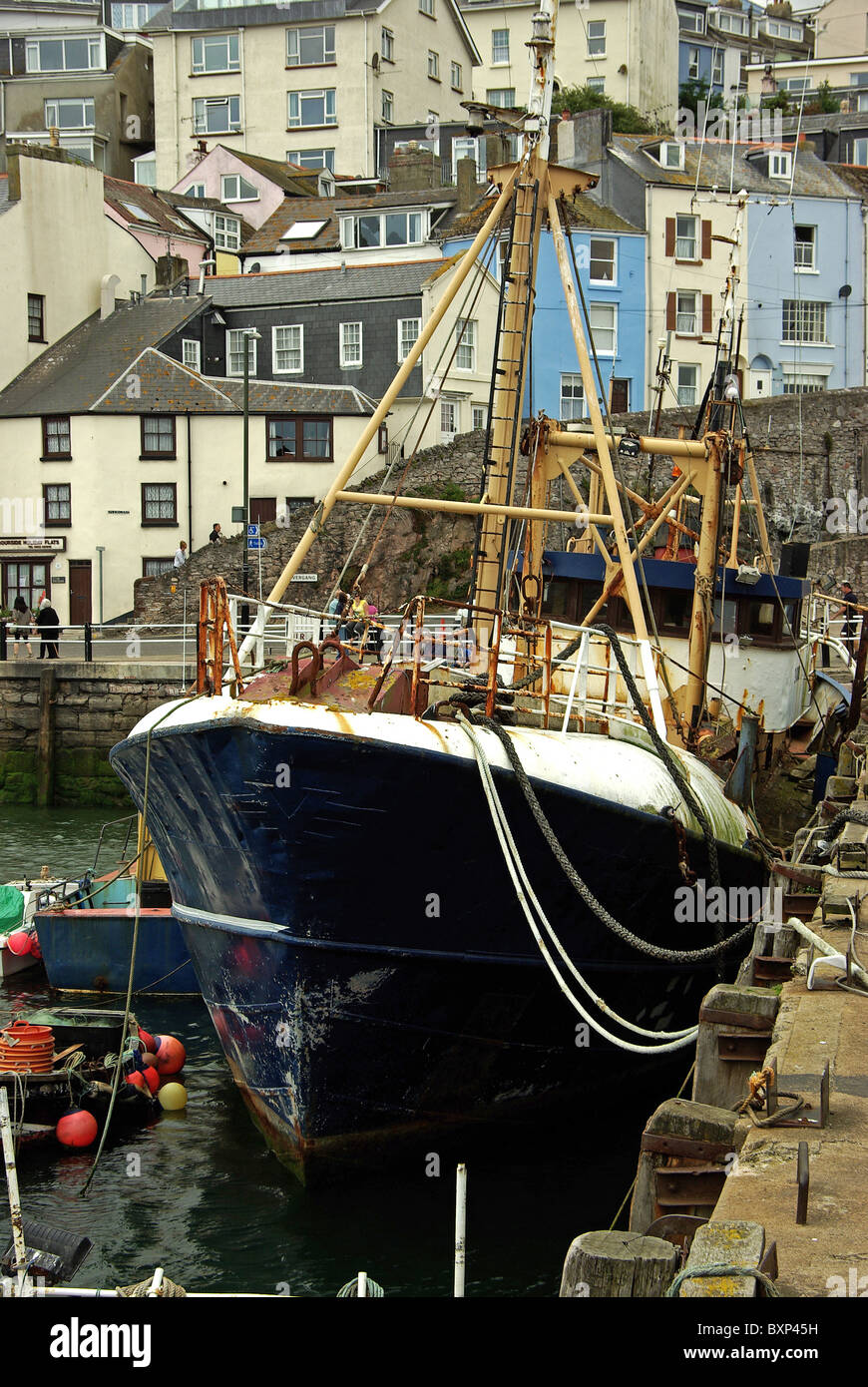 Trawler at Brixham Devon UK Stock Photo - Alamy