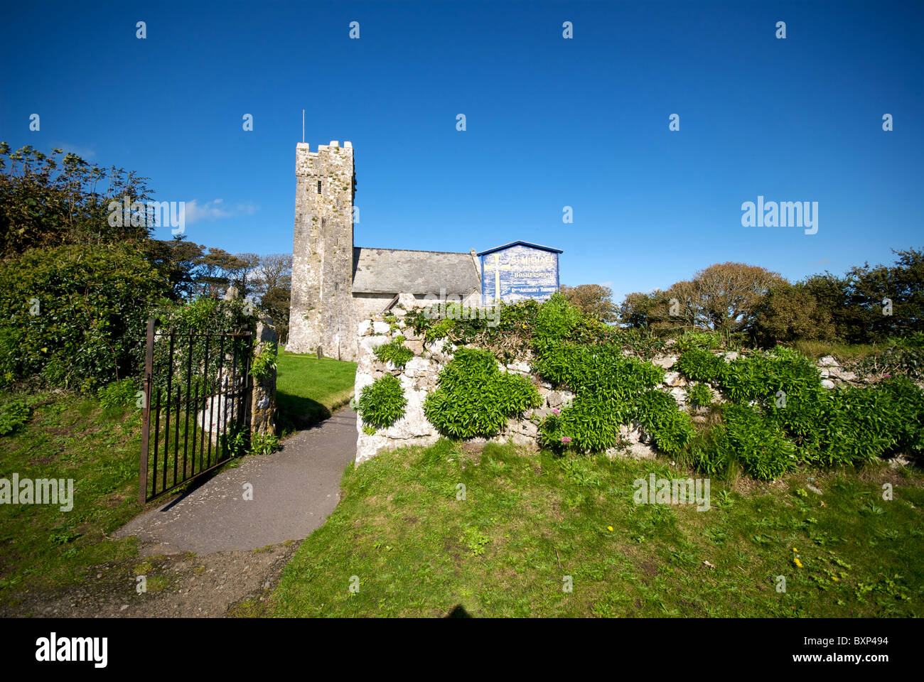 Bosherton Parish Church Pembrokeshire Wales UK Stock Photo - Alamy