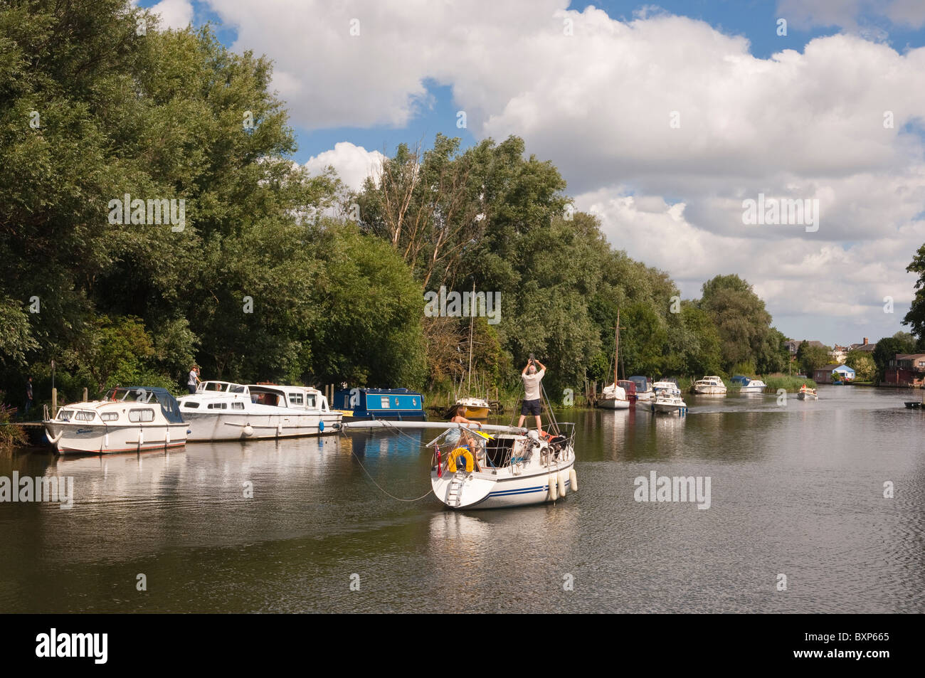 The river Waveney in Beccles , Suffolk , England , Great britain , Uk ...