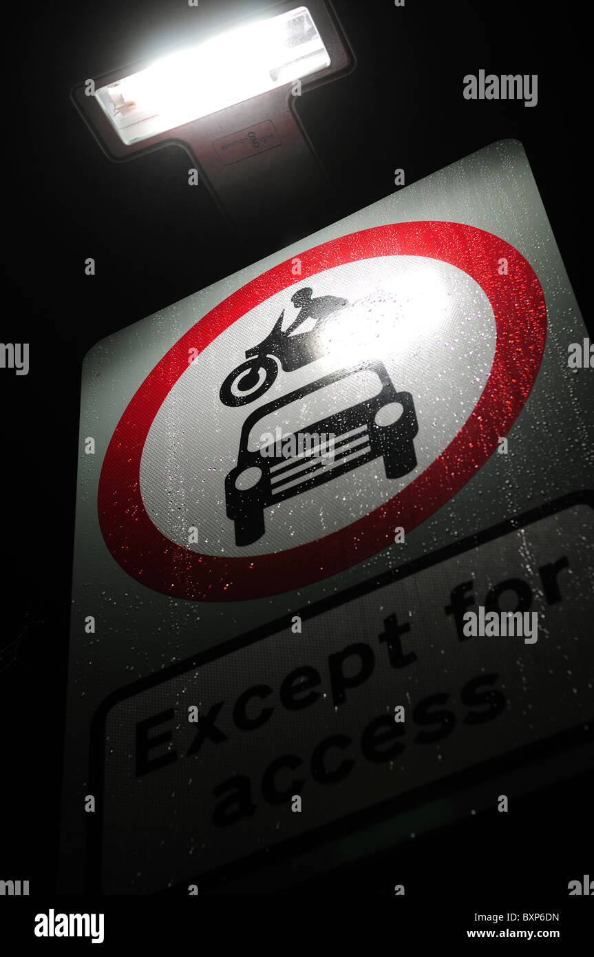 No motorcycles no car sign hi-res stock photography and images - Alamy