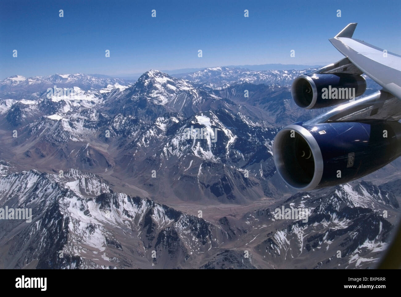 Flying Over Andes Stock Photo - Alamy