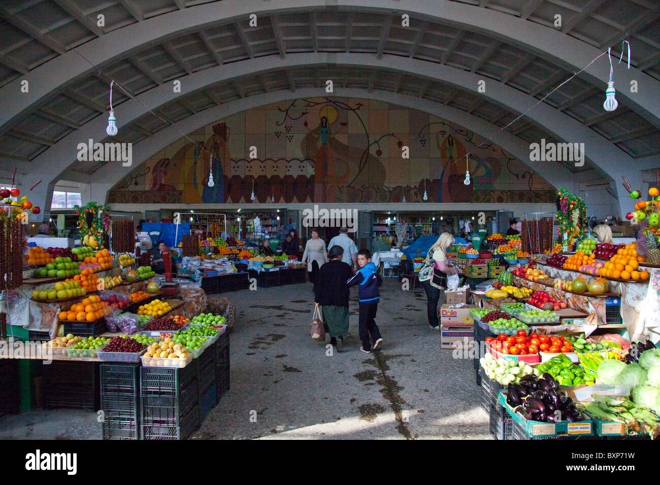 Food Market or Shuka in Vanadzor Armenia Stock Photo - Alamy