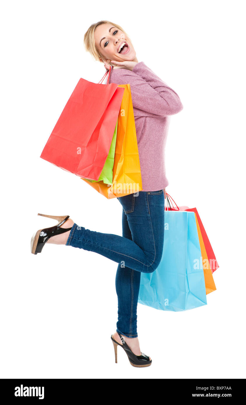 People Carrying Lots Of Shopping Bags High Resolution Stock Photography and Images - Alamy
