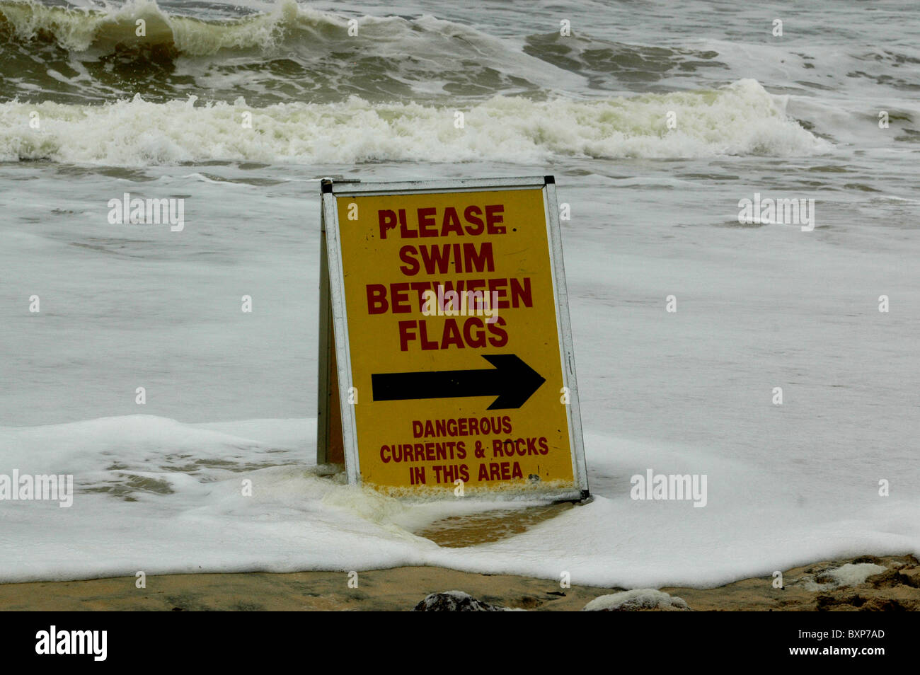 Lifeguards warning sign hi-res stock photography and images - Alamy