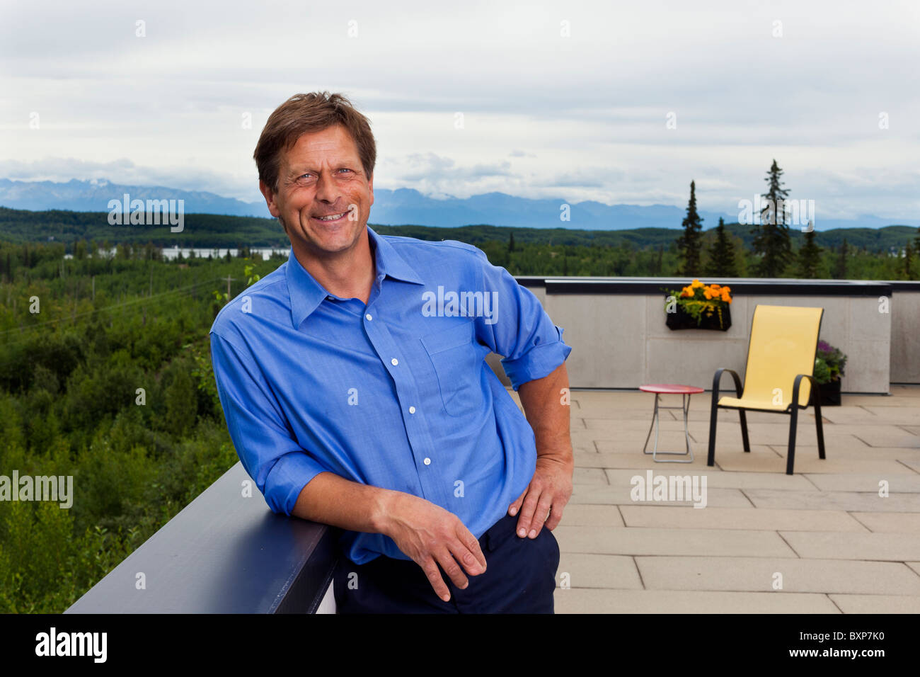 Alaska, Big Lake, Happy Trails Kennel. Martin Buser at his home Stock ...