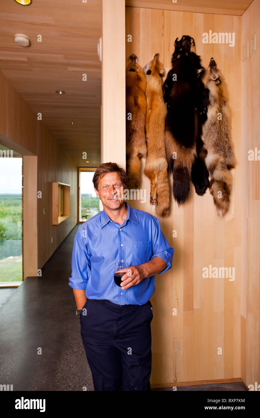 Alaska, Big Lake, Happy Trails Kennel. Martin Buser at his home Stock ...