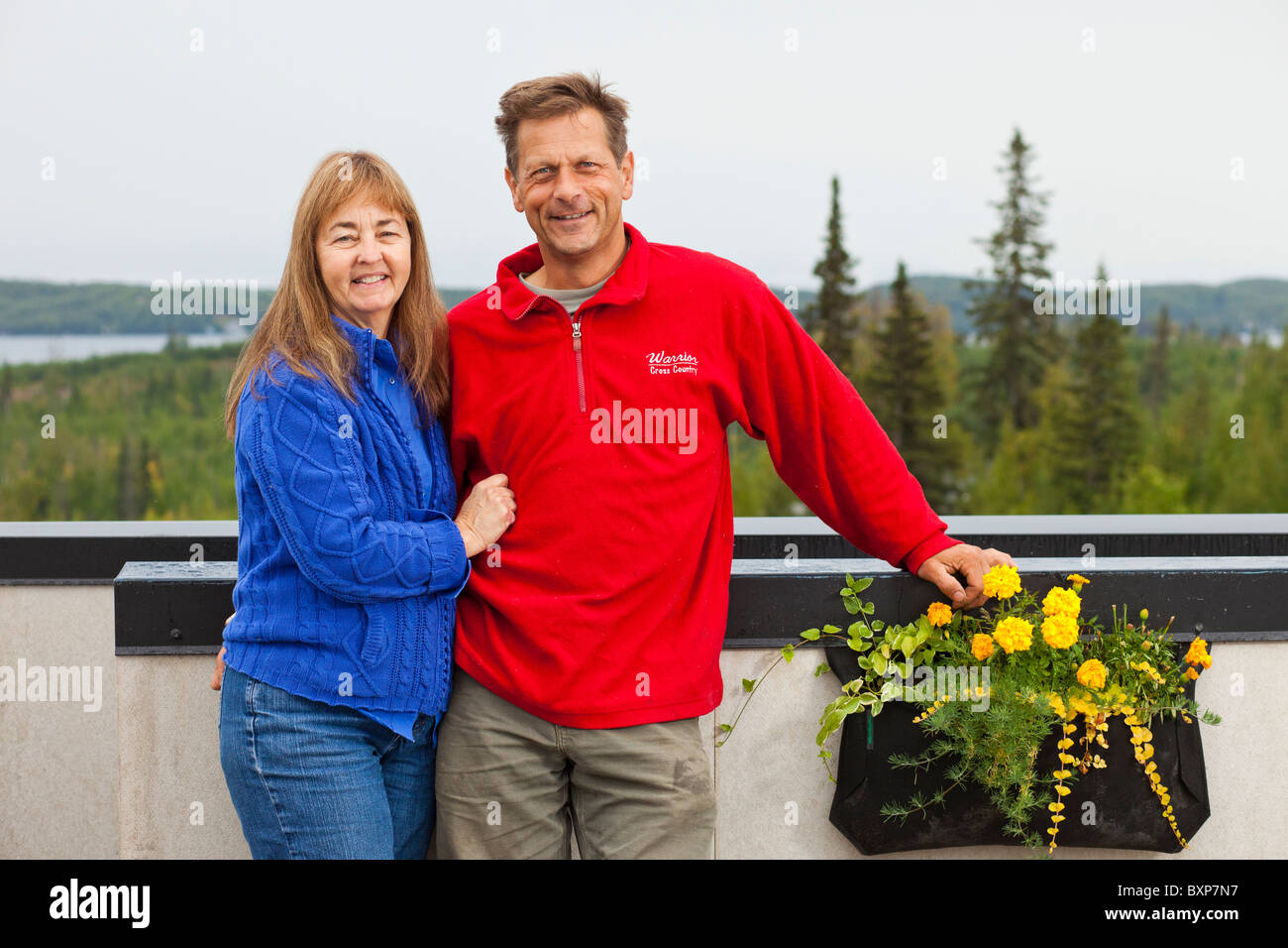 Alaska, Big Lake, Happy Trails Kennel. Martin Buser and his wife ...