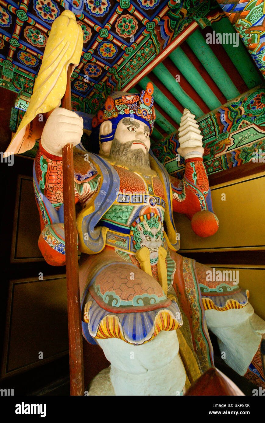 Temple guardian at Girimsa Buddhist temple, South Korea Stock Photo - Alamy