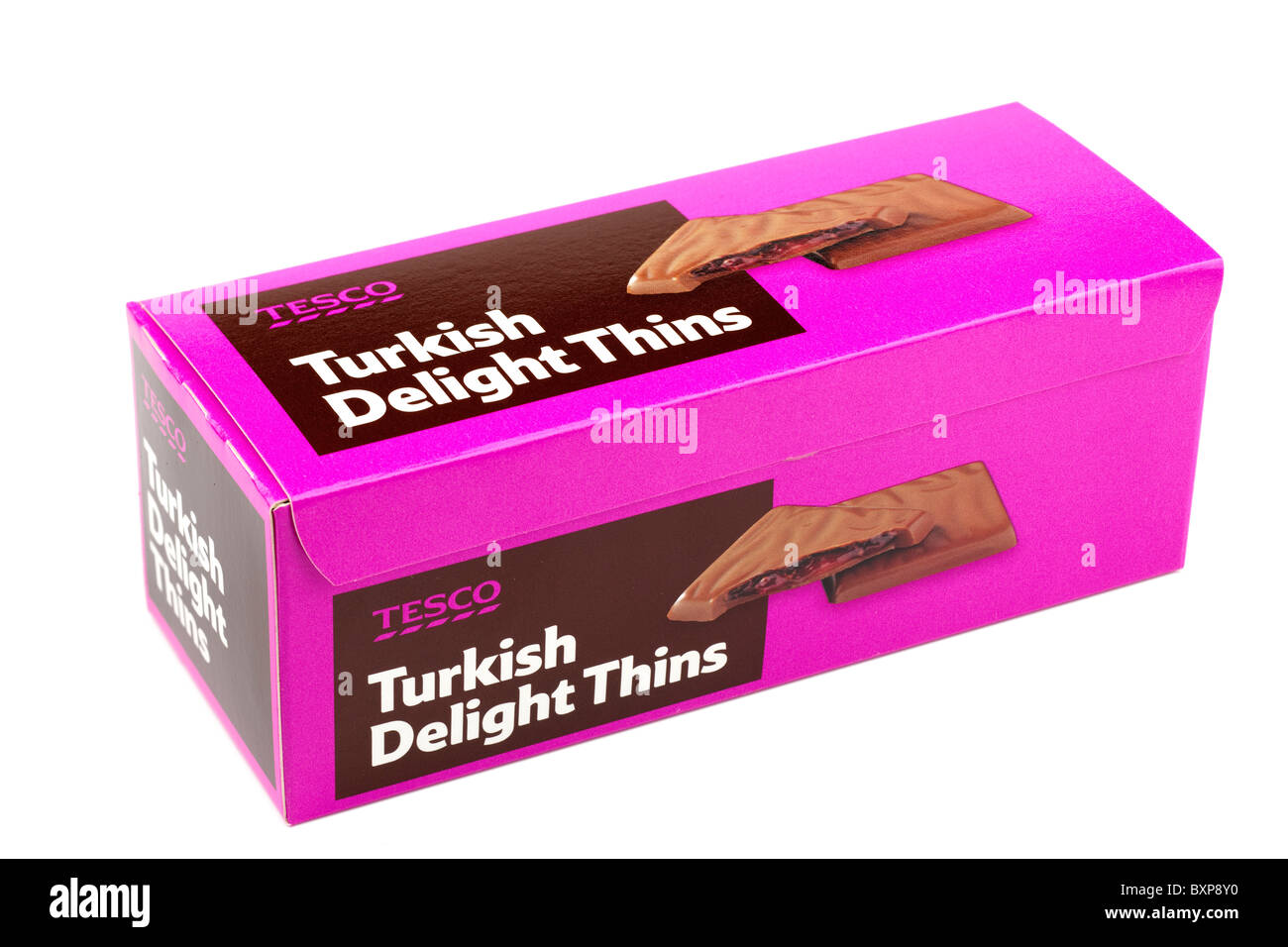 Box of Tesco Turkish delight thins Stock Photo - Alamy
