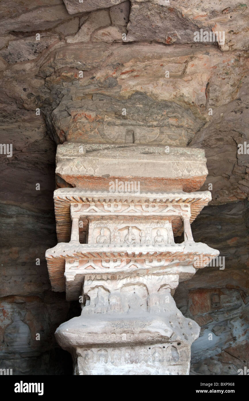 Cave number 2, Yungang Grotto, Cloud Ridge Cave, Buddhist stone ...
