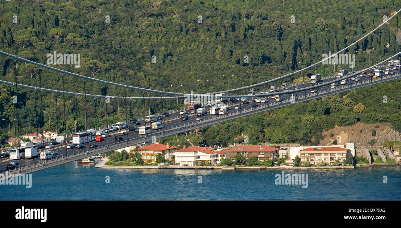 Bosphorus Fatih Sultan Mehmed Bridge and Bosphorous Istanbul, Turkey ...