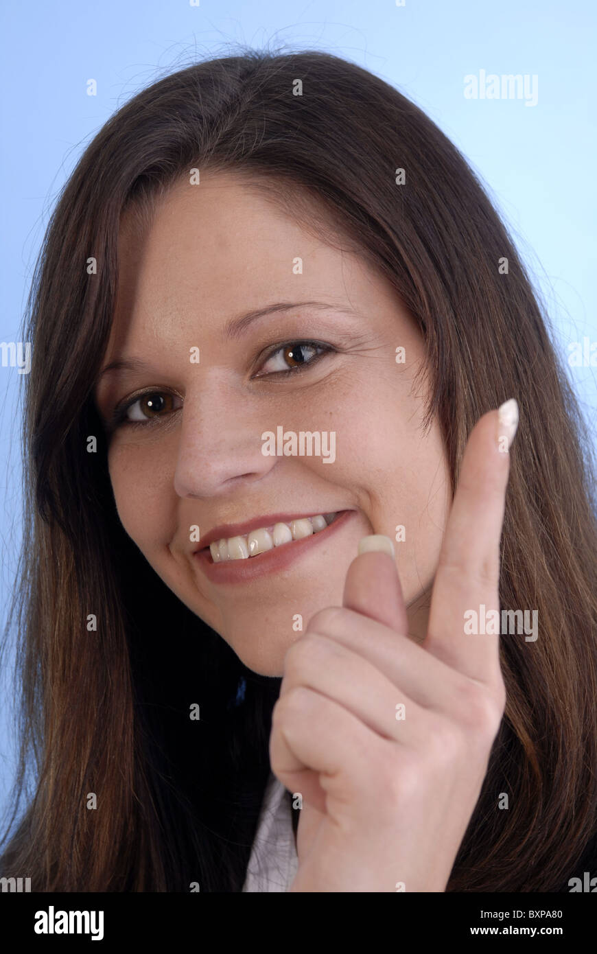 Young woman has an idea Stock Photo - Alamy