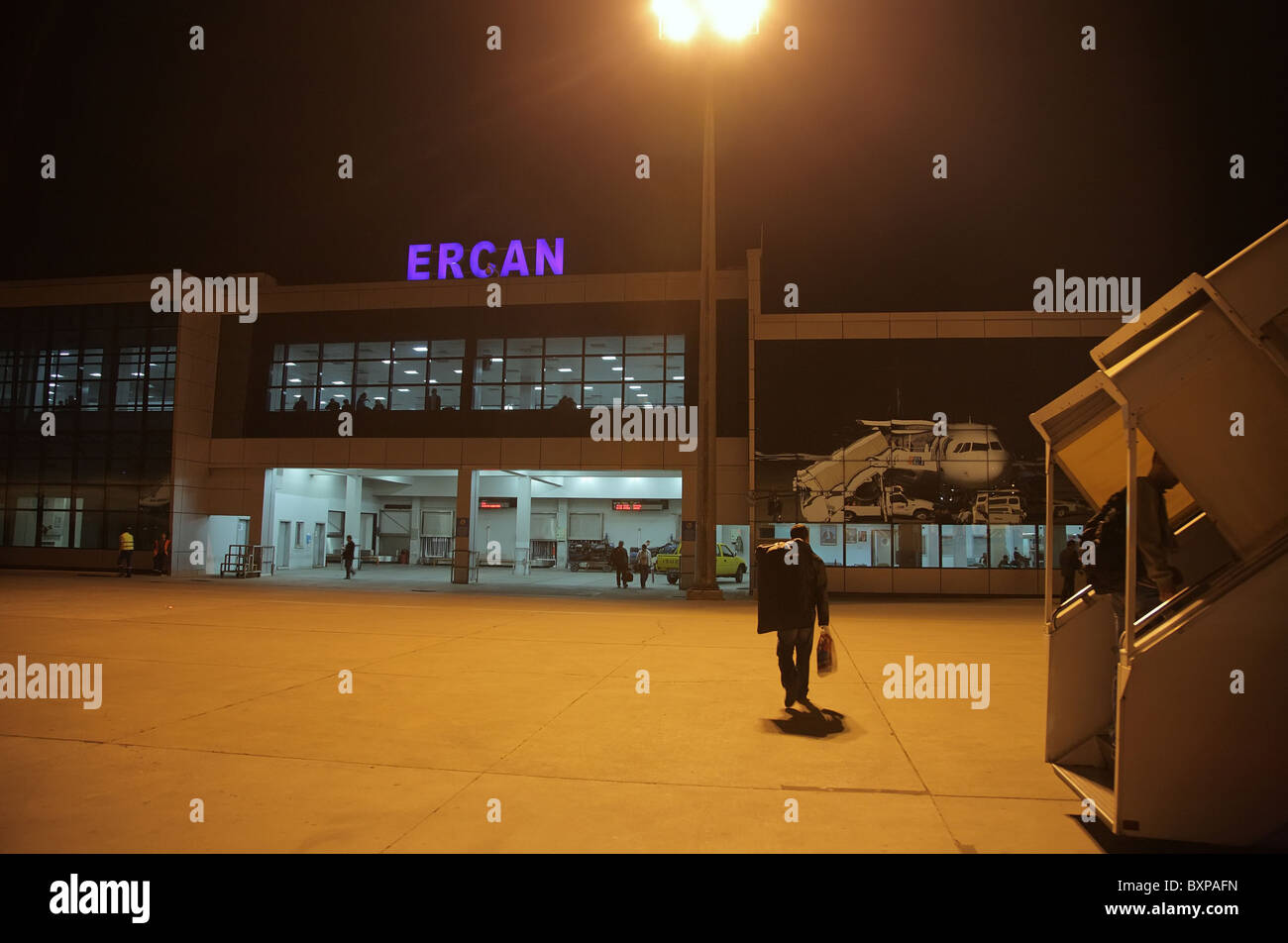 Apron at the Ercan International Airport, Nicosia, Turkish Republic of ...