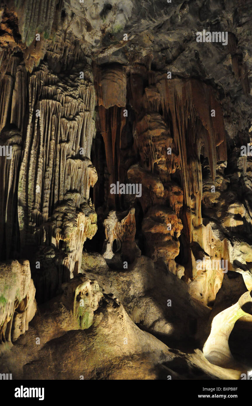 Dripstone formations in Cango Caves, Oudtshoorn, South Africa Stock ...