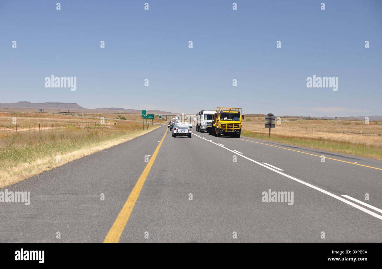 Beautiful highways in gorgeous nature a summer day in South Africa ...