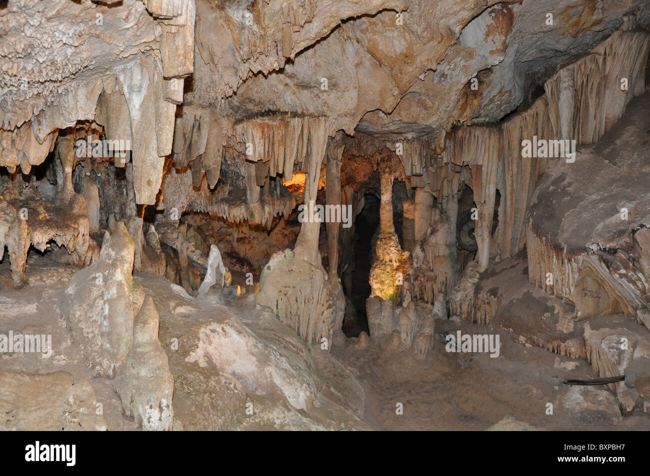 Dripstone formations in Cango Caves, Oudtshoorn, South Africa Stock ...