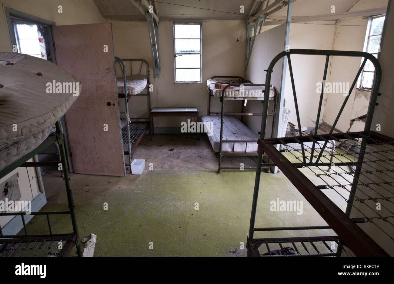 Interior of hut at Civil Defence Nuclear Bunker site built in 1950s ...