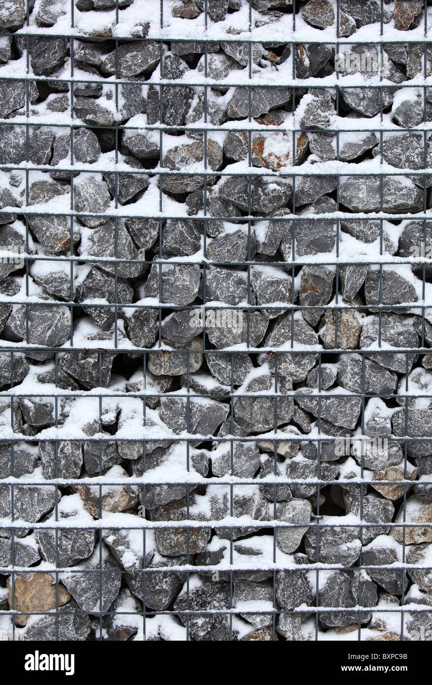 Winter in a park, snow covered interiors and exteriors. Quiet, lonely ...