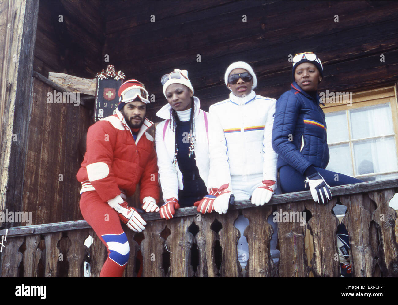 BONEY M - West African pop group with Bobby Farrell about 1978 Stock ...