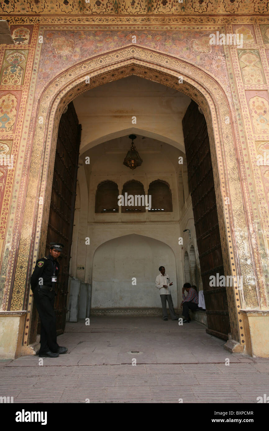 Suraj Pol, Sun Gate, at the entrance to the Amber Fort near Jaipur ...