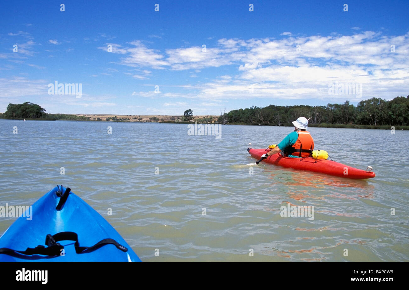 Kayaking On Murray River Stock Photo - Alamy