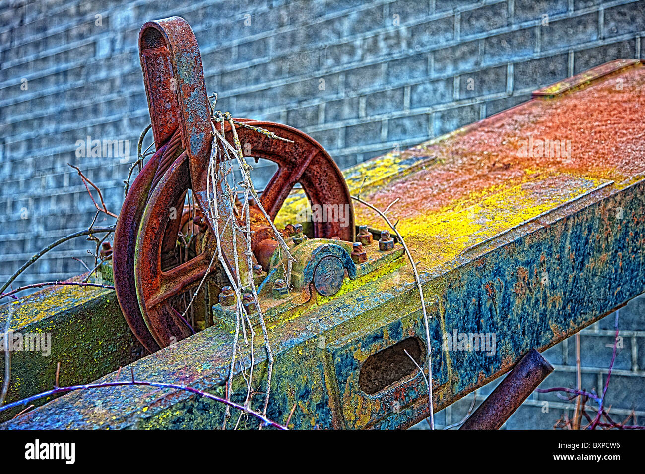 old rusty construction equipment Stock Photo - Alamy